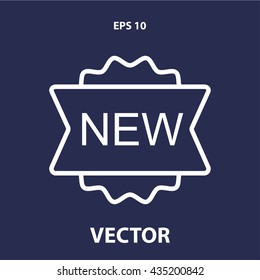New Badge Icon New Line Icon Stock Vector (Royalty Free) 435200842 ...