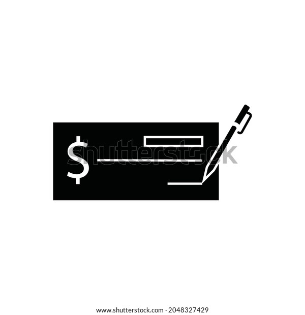 New Bank Cheque Icon Design Stock Vector (Royalty Free) 2048327429 ...