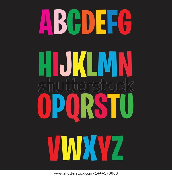 New Bold Alphabet Design All Designer Stock Vector (Royalty Free ...