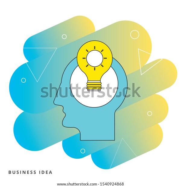 New Bright Idea Form Human Head Stock Vector (Royalty Free) 1540924868 ...