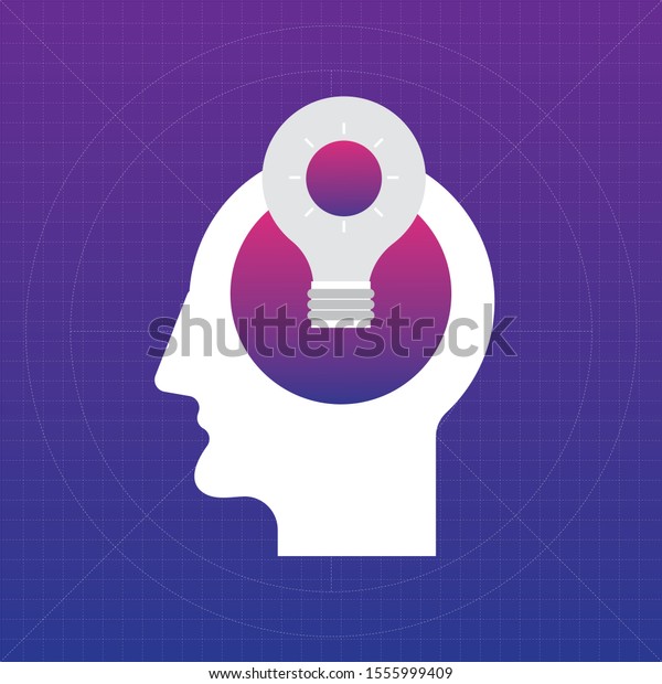 New Bright Idea Form Human Head Stock Vector (Royalty Free) 1555999409 ...