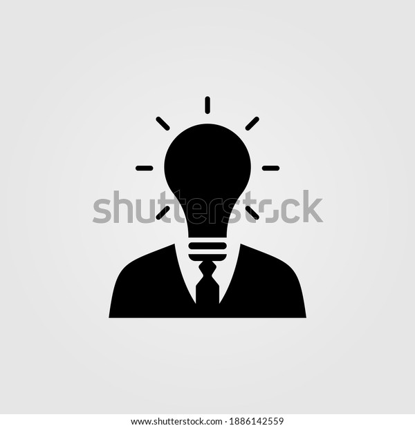 New Bright Idea Form Human Head Stock Vector (Royalty Free) 1886142559 ...