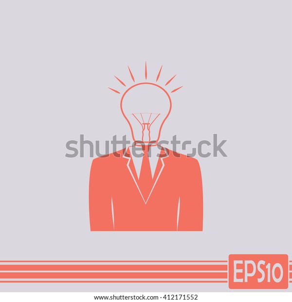 New Bright Idea Form Human Head Stock Vector (Royalty Free) 412171552 ...