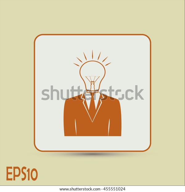 New Bright Idea Form Human Head Stock Vector (Royalty Free) 455551024 ...