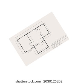 New Buildings Composition Plan Apartment Drawn Stock Vector (Royalty ...