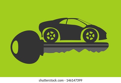 New Car Key Green Background Stock Vector (Royalty Free) 146147399 ...
