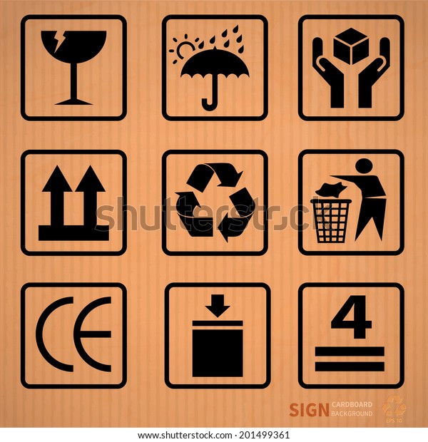 New Card Board Paper Box Sign Stock Vector (Royalty Free) 201499361 ...