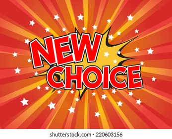 New Choice Wording Comic Speech Bubble Stock Vector (Royalty Free ...