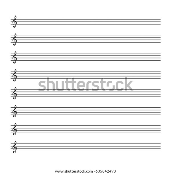 New Clean Stave Print Pad Bar Stock Vector (Royalty Free) 605842493 ...