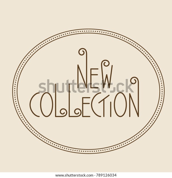 New Collection Logo Concept Stores Promo Stock Vector (Royalty Free ...