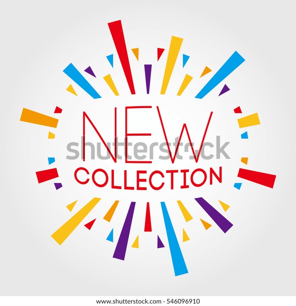 New Collection Poster Banner Greeting Template: เวกเตอร์สต็อก (ปลอดค่า ...