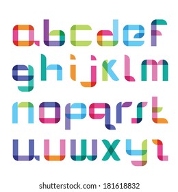 Folded Color Paper Font Full Alphabet: เวกเตอร์สต็อก (ปลอดค่าลิขสิทธิ์ ...