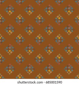 Seamless Bandhani Background Pattern Design Stock Illustration ...