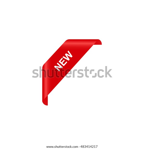 New Curled Corner Label Tag Badge Stock Vector (Royalty Free) 483414217