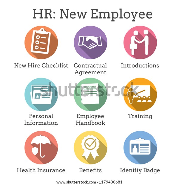 New Employee Hiring Process Icon Set Stock Vector (Royalty Free) 1179400681