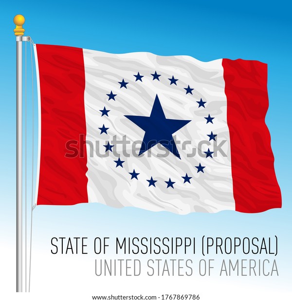 New Flag Proposal Mississippi Us State: immagine vettoriale stock ...
