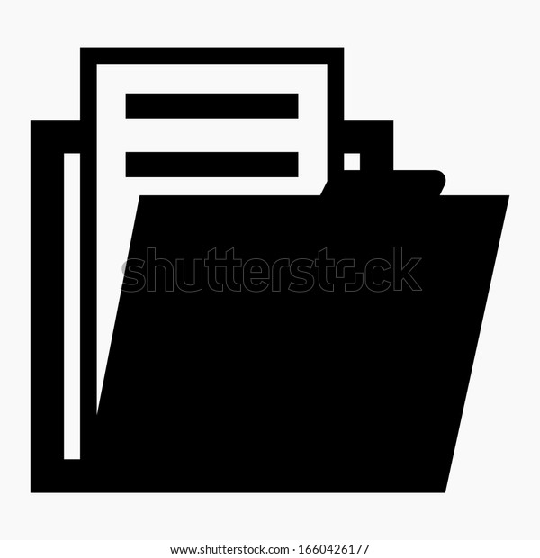 New Folder Icon Illustration Document Collection Stock Vector (Royalty ...