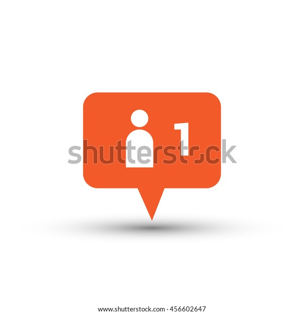 New Follower Notification Icon Vector Isolated Stock Vector (Royalty ...
