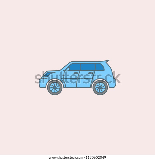 New Generation Car Field Outline Icon Stock Vector (Royalty Free ...