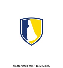 New Hampshire Map Shield Logo Icon Stock Vector (Royalty Free ...