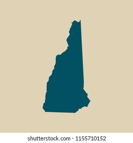 New Hampshire Map Vector Stock Vector (Royalty Free) 1155710152 ...