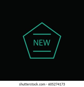 New Icon Linear Style Isolated Vector Stock Vector (Royalty Free ...