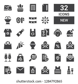 New Icon Set Collection 32 Filled Stock Vector (Royalty Free) 1284792865