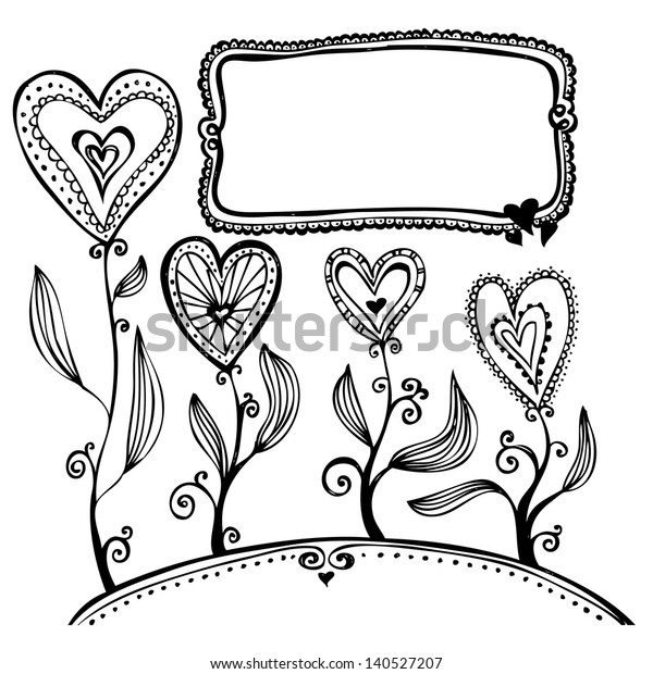 New Impressive Hand Drawn Doodle Frame Stock Vector (Royalty Free ...