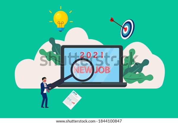 New Job Vector Concept Businessman Face Stock Vector (Royalty Free ...