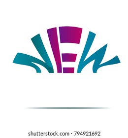 New Logo Illustration Typographic Vector Isolated: เวกเตอร์สต็อก (ปลอด ...