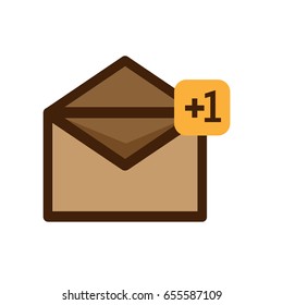 New Mail Icon Flat Style Stock Vector (Royalty Free) 655587109 ...