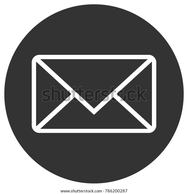 New Message Envelope Icon Circle Vector Stock Vector (Royalty Free ...