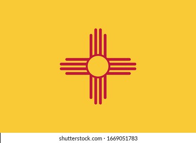 New Mexico State Vector Flag New Stock Vector (Royalty Free) 1669051783 ...