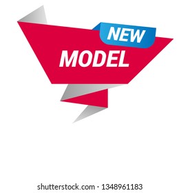 New Model Sign Banner Speech Bubblelabelsticker Stock Vector (Royalty ...