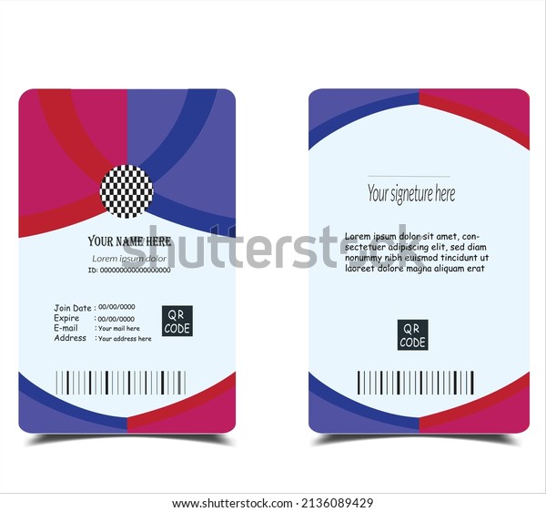 New Modern Id Card Design Images Stock Vector (Royalty Free) 2136089429 ...