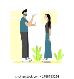 New Normal Flat Character Illustration Stock Vector (Royalty Free ...