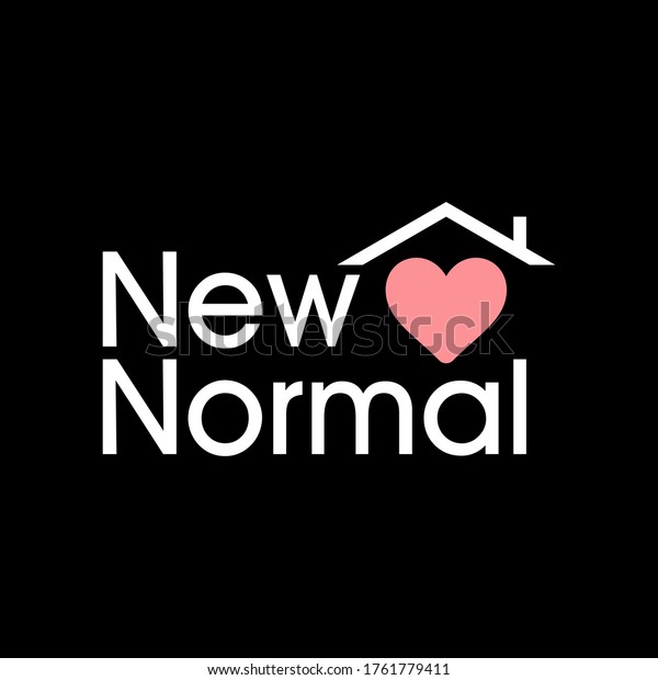 New Normal Logo Concept Lettering Rooftop Stock Vector (Royalty Free ...