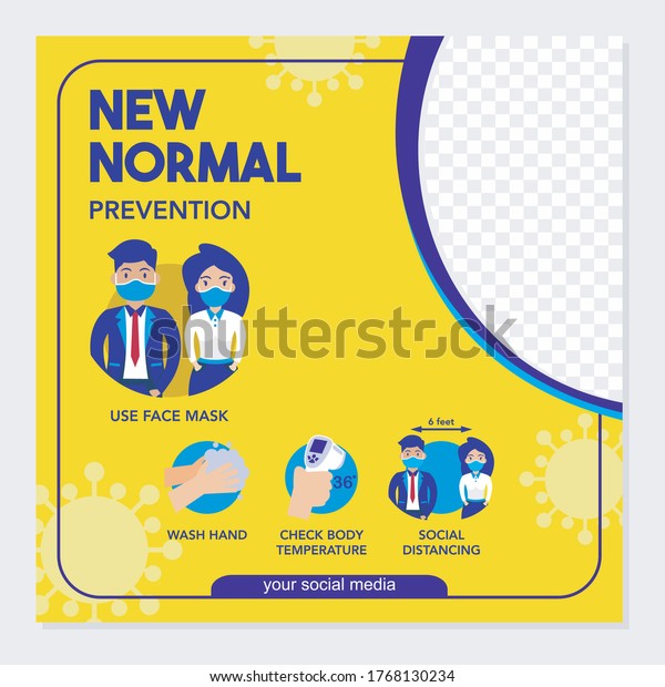 New Normal Vector Infographic Poster Template Stock Vector (Royalty ...