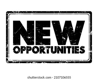 New Opportunities Text Stamp Concept Background Stock Vector (Royalty ...