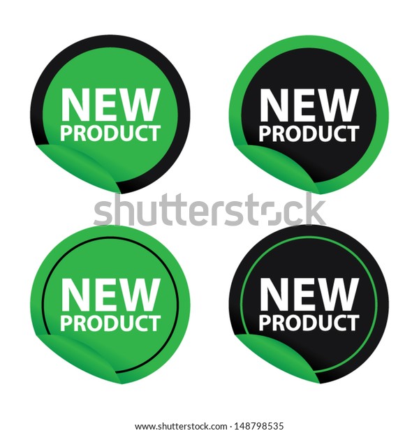 New Product Green Set Vector Stock Vector (Royalty Free) 148798535