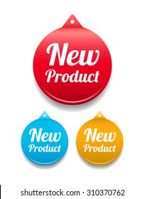 Set Collection Red White Sponsor Stickers Stock Vector (Royalty Free ...