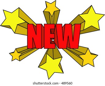 New Starburst Stock Vector (Royalty Free) 489560 | Shutterstock