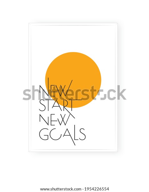 New Start New Goals Vector Motivational Stock Vector (Royalty Free ...