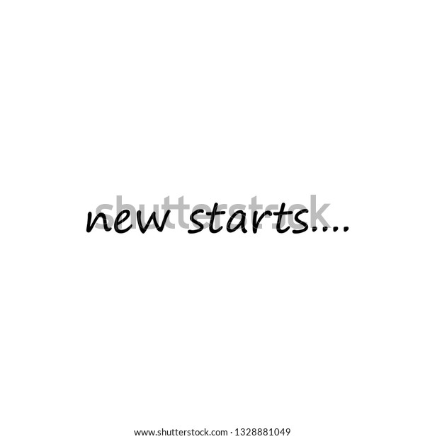New Starts Typography Print Use Poster Stock Vector (Royalty Free ...