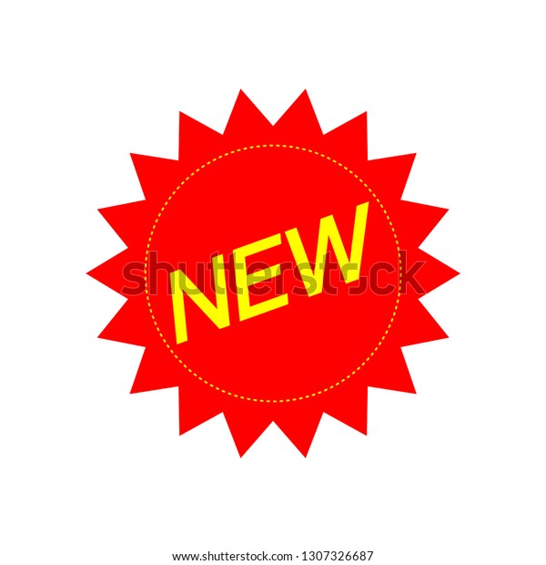 New Sticker Flat Vector Illustration Isolated: vector de stock (libre ...