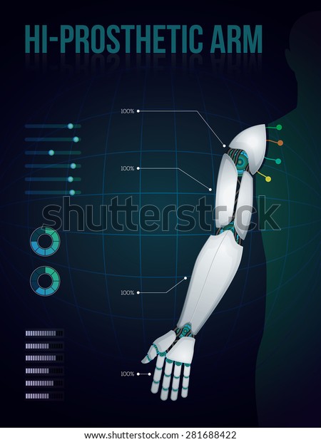 New Technology Hiprosthetic Arm Vector Stock Vector (Royalty Free ...