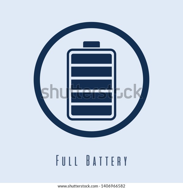 New Trendy Style Full Battery Icon Stock Vector (Royalty Free ...