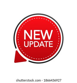 New Update Red Ribbon On White Stock Vector (Royalty Free) 1893256465