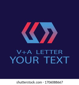 New Va Letter Logo Design Photo Stock Vector (Royalty Free) 1706088667 ...