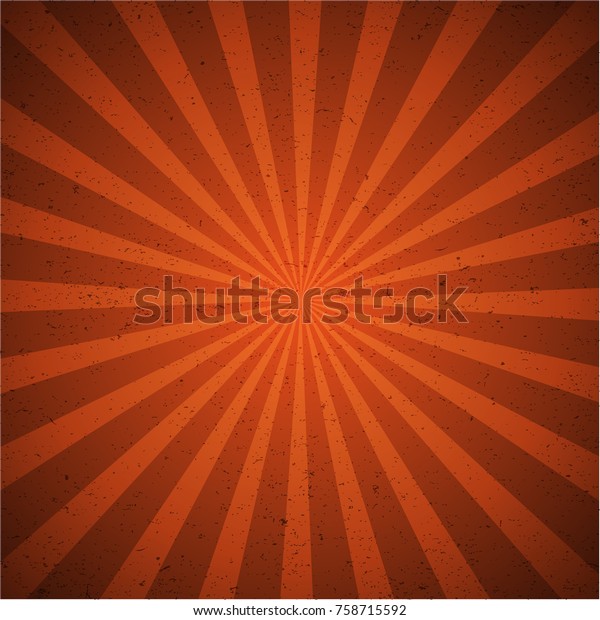 New Vector Vintage Orange Rising Sun Stock Vector (Royalty Free ...